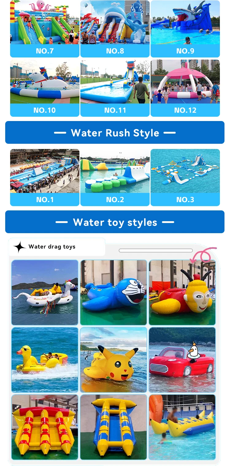 Commercial PVC Summer Water Park Inflatable Pool Water Slide Children's ...