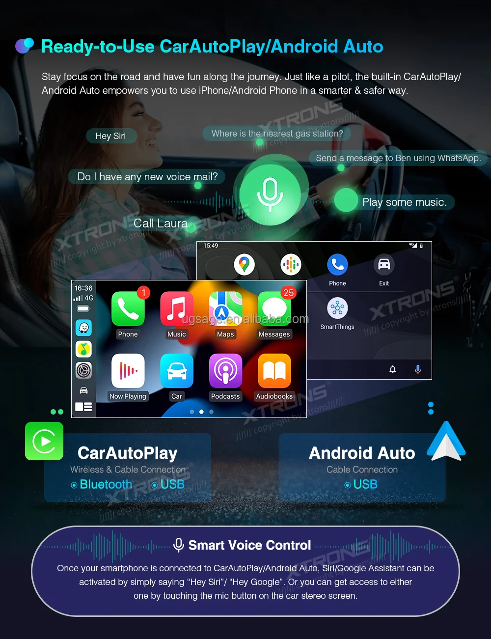 Xtrons 9" Android 11 Car Radio Stereo For Benz Smart Fortwo 2011-2014 ...