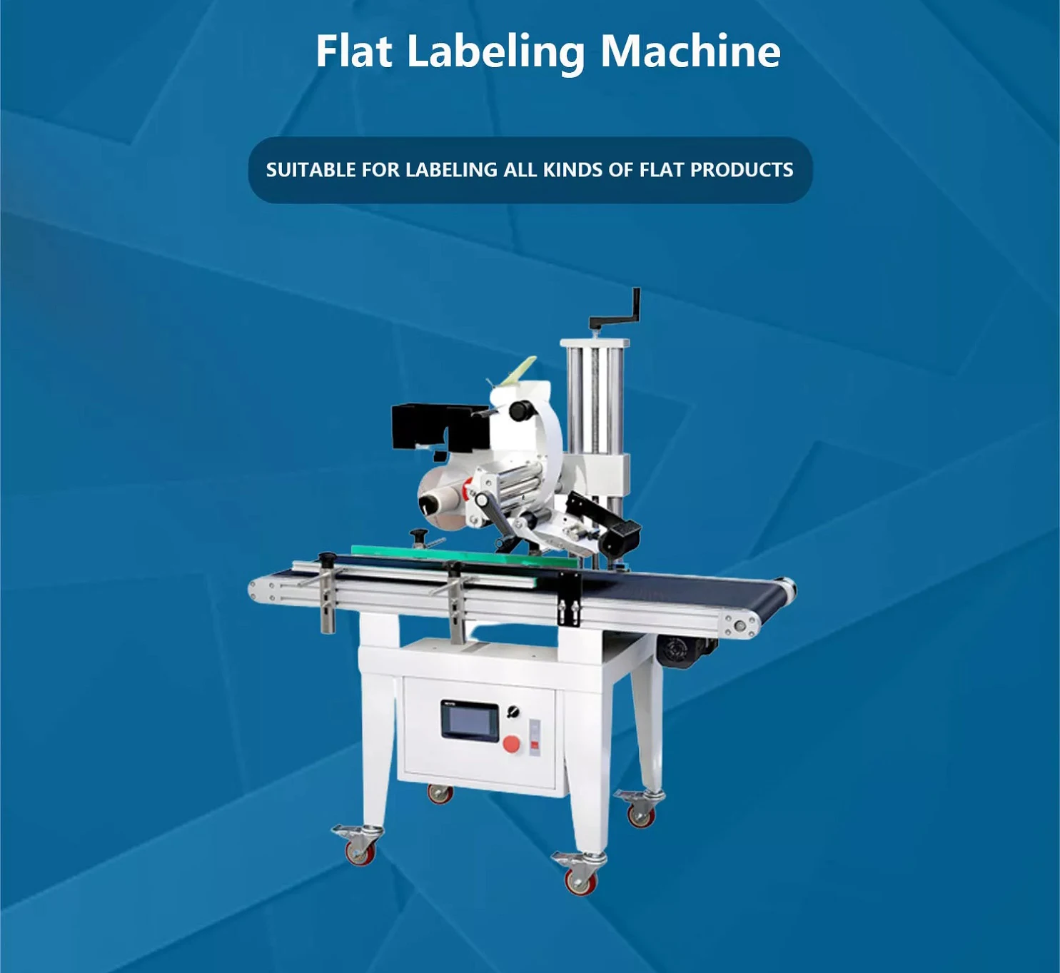 0.6m Labelling Table Top Semi Square Card Full Automatic Multi-function Flat Sticker Labeling ...