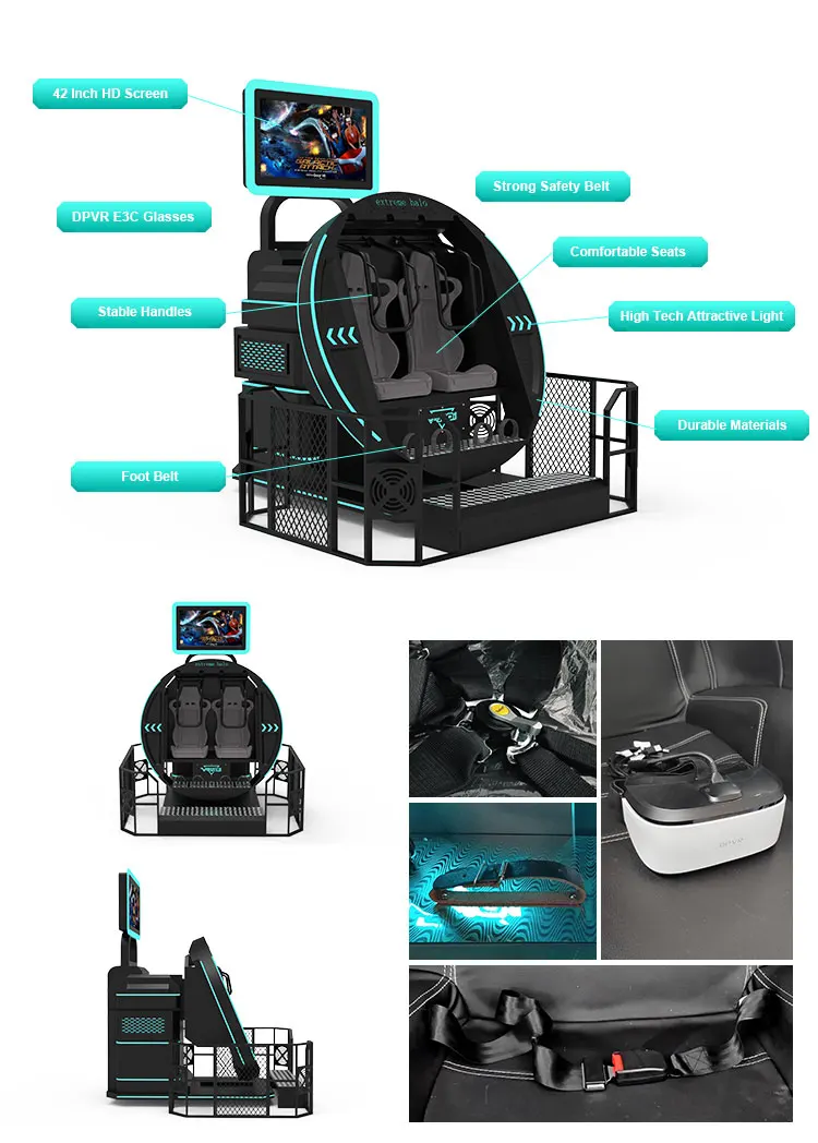 Vr Theme Park 360 Degree Simulator Virtual Reality Vr Flight Roller ...