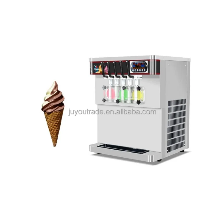 Professional Commercial Automatic Ice Cream Machine Maker 3 Flavor Soft ...