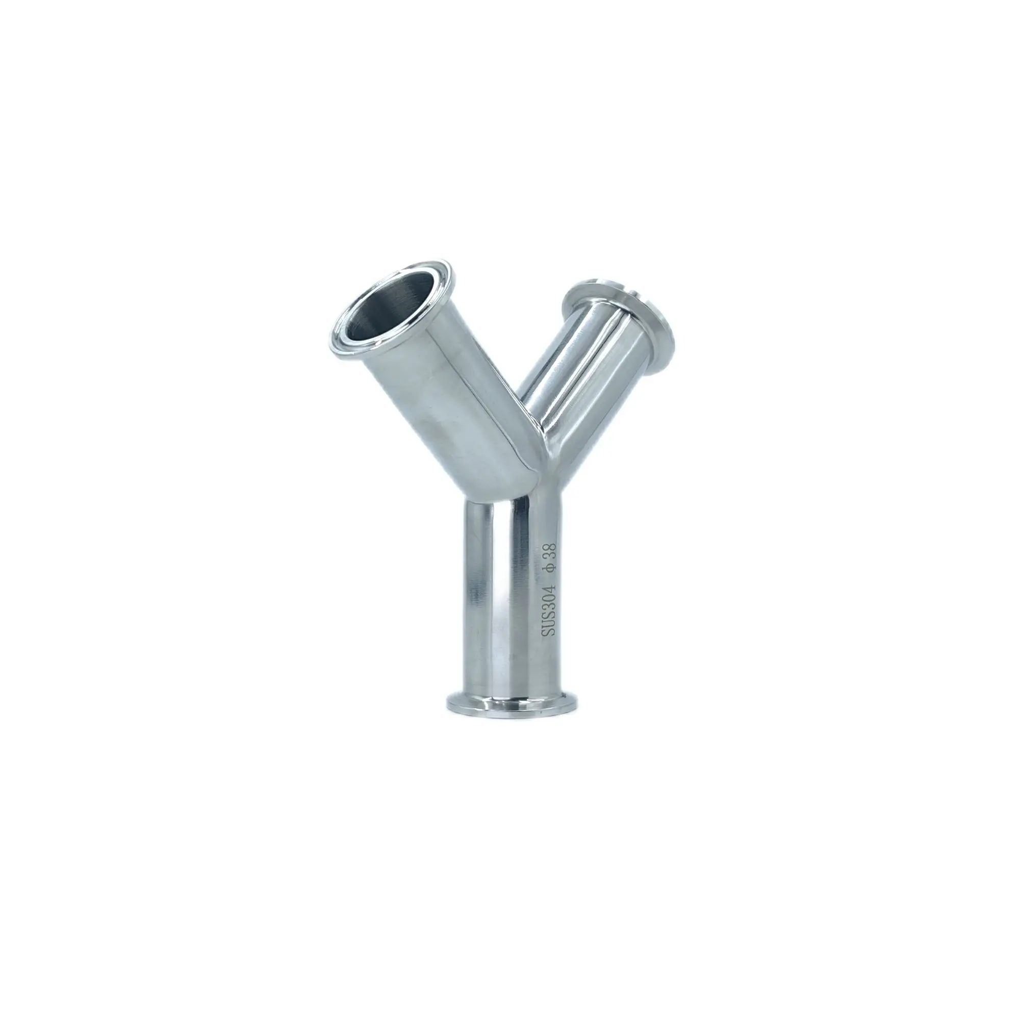 Stainless Steel 304 Y Customizable Sanitary Ss Fittings Clamp Wyes Tee ...
