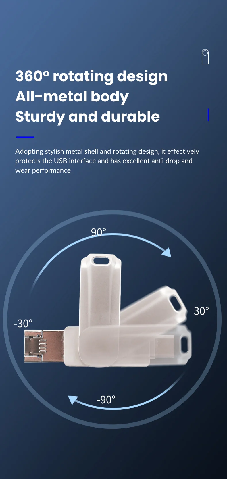 4 in 1 USB Flash Drive - Large Capacity & Multiple Interfaces