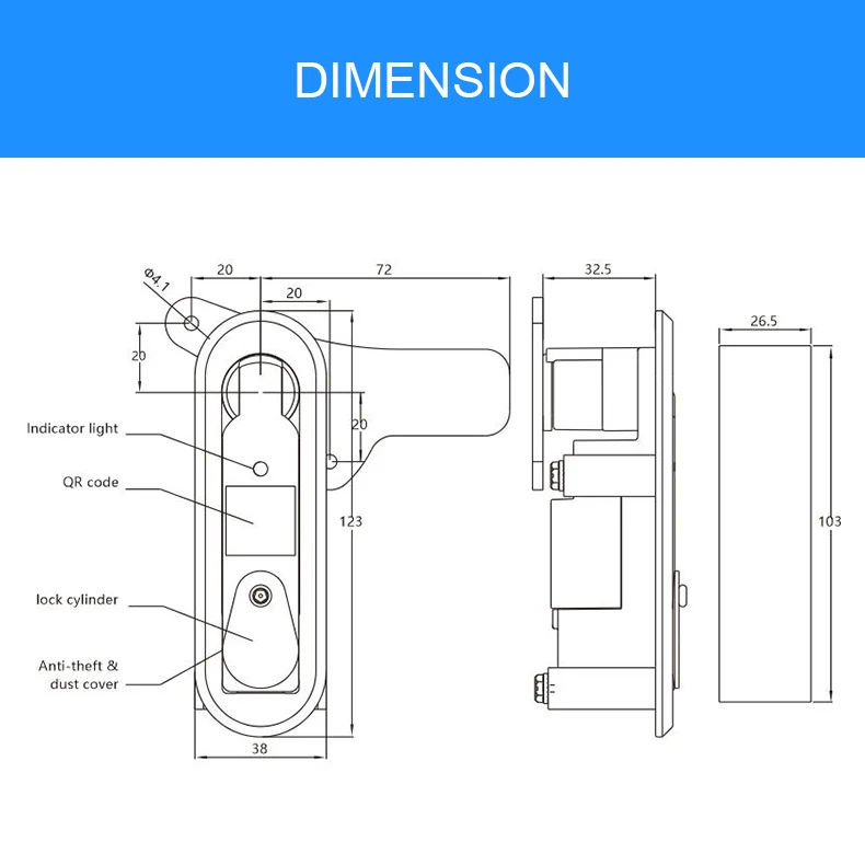 Object Interlocking Rs485 Digital Door Lock Traffic Signal Pole Smart ...