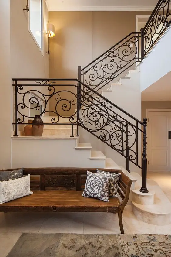 Best Wrought Iron Stair Railing - Modern Designs & Durability