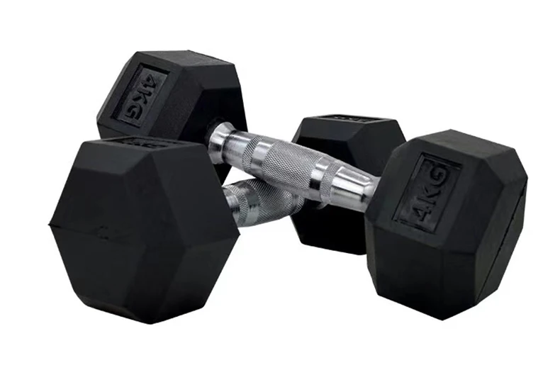 1kg-50kg Cast Iron Rubber Weight Lifting Dumbbell Dumbbell Hex Strength ...