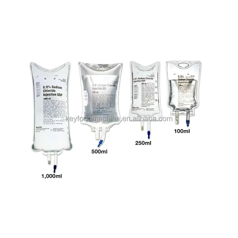 Automatic Hospital Non-PVC Normal Saline IV Infusion Bag Medical Bag ...