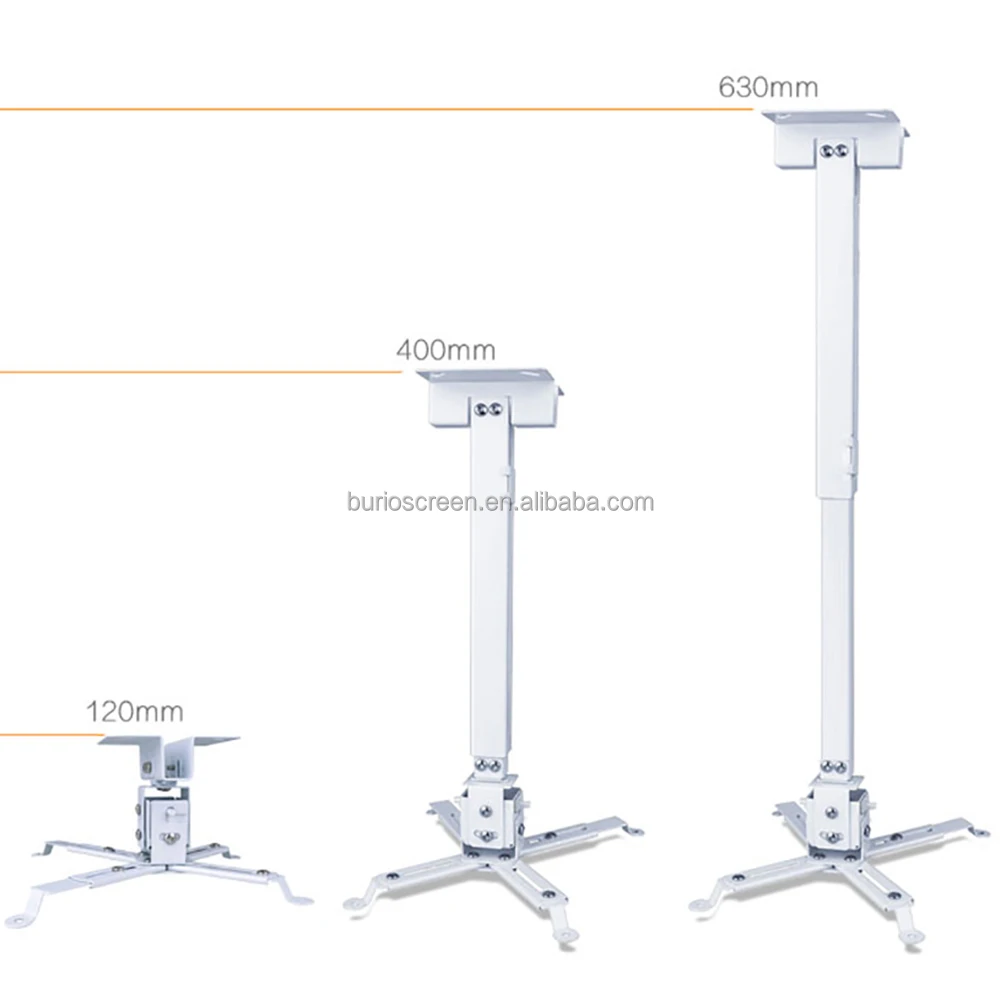 Universal Adjustable Ceiling Projector Mount - 1-Year Warranty