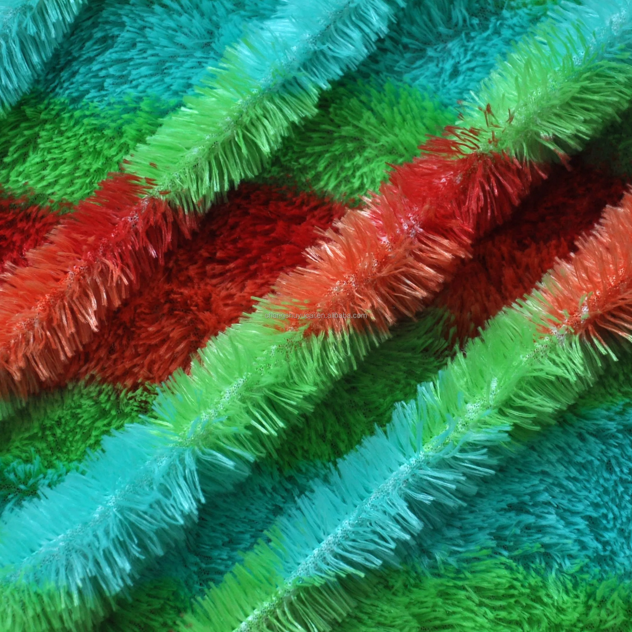 Weft Knitted Plush Toy Fabric Pile Fabric Solid Color Changshu Plush ...
