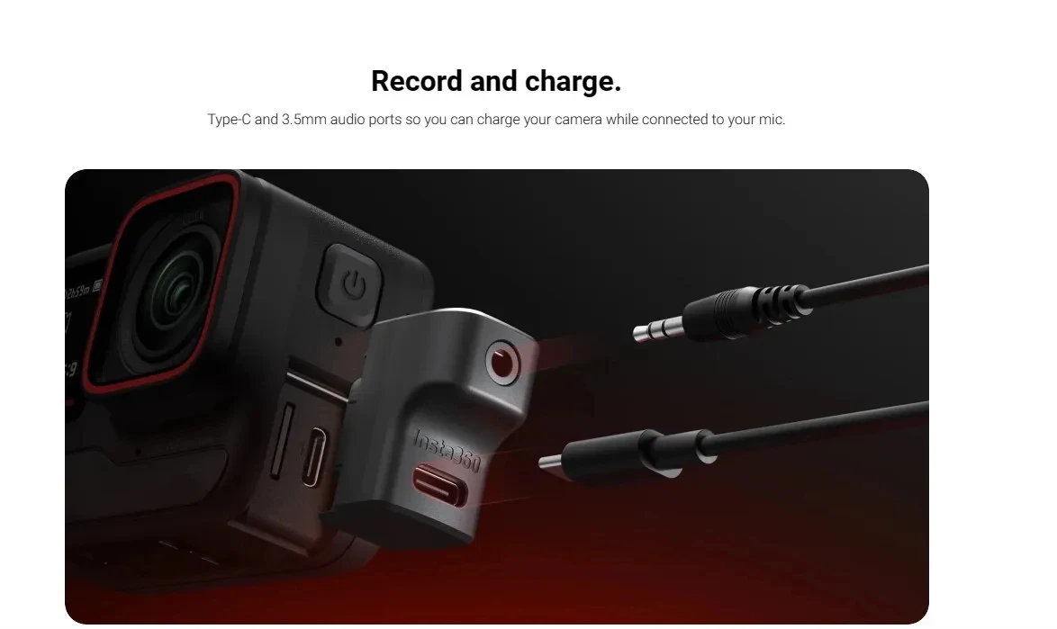 Insta360 Ace Pro & Ace Mic Adapter For Insta360 Ace Pro & Ace Audio ...