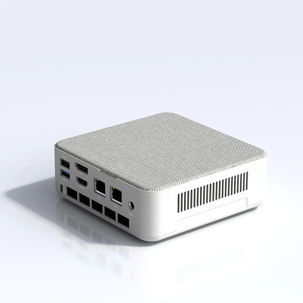 AMD Ryzen 5 6600H Mini PC 2LAN 2.5G HD-MI DP Dual Display 16G 32G DDR5 ...