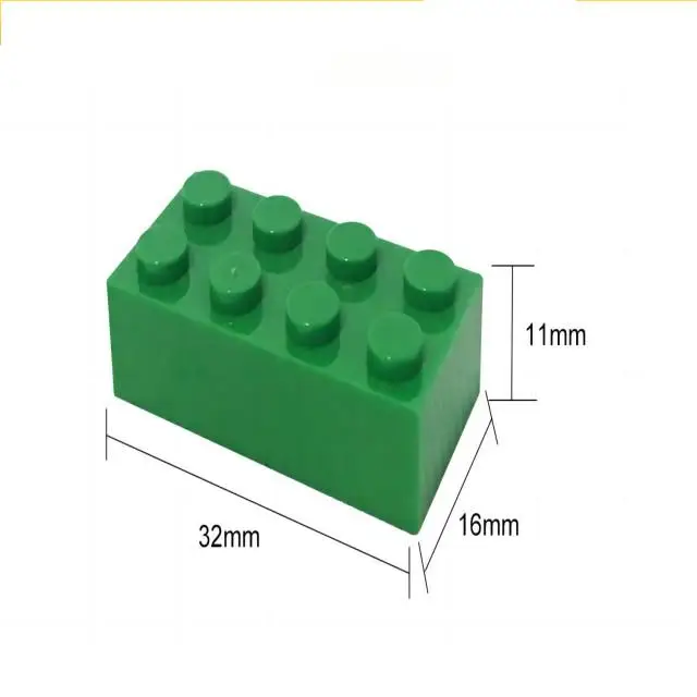 2*4 Dots White Building Blocks 15kg/carton Box Moq 1kg Compatible Abs ...