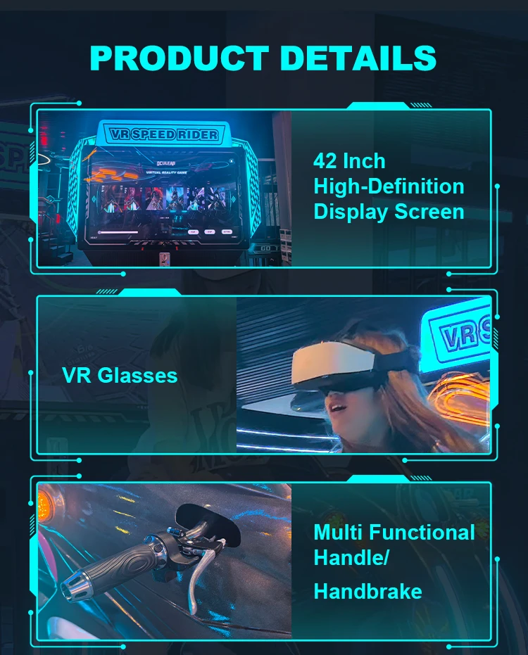 Vr Racing Simulator 2024 New Arrival Hot Selling 7d Black Vr 9d Gaming Playground Indoor Vr Game ...