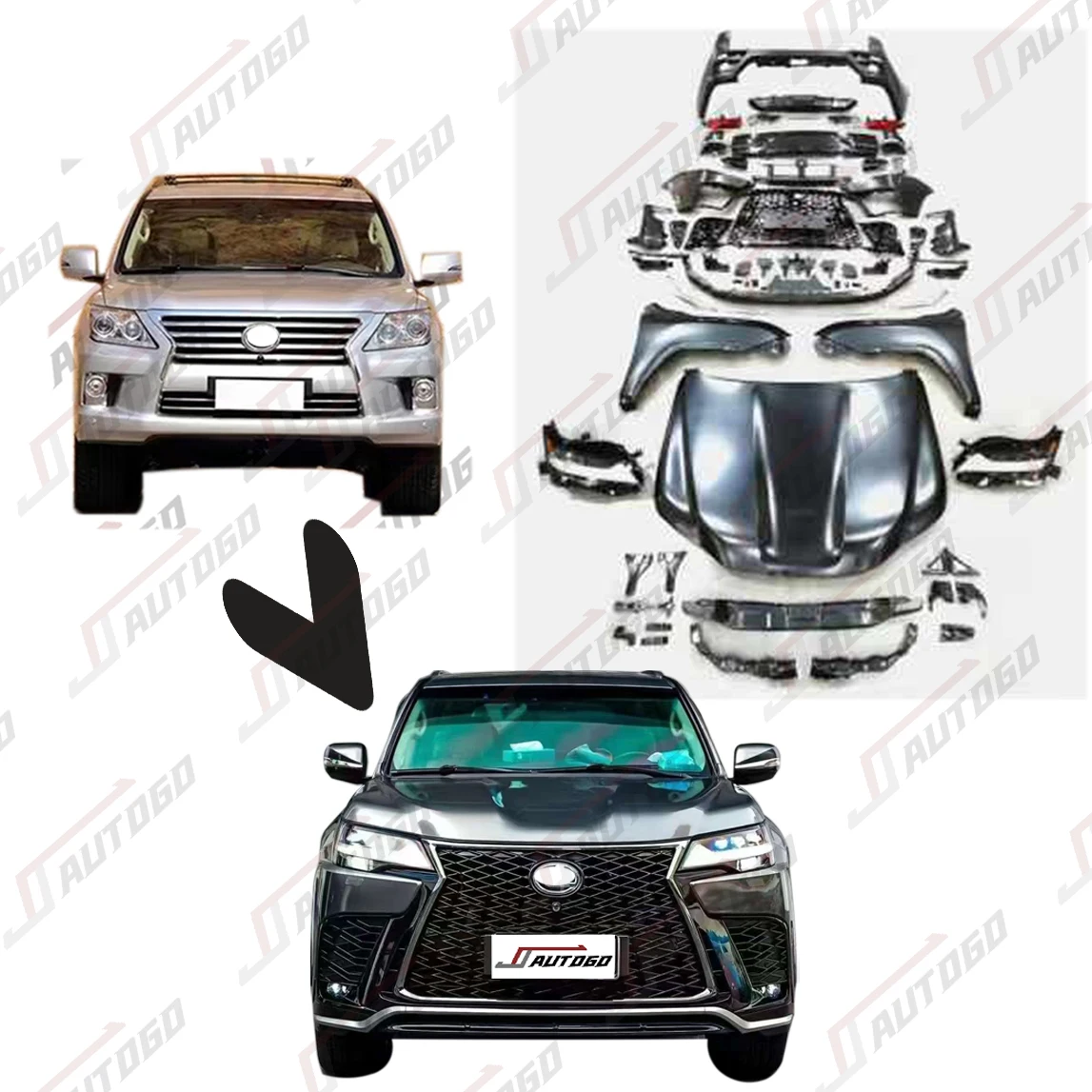 Conversion Body Kit For Lexus LX570 2008 2009 2010 2011 2012 2013 2014 2015 2016 2017 Facelift ...