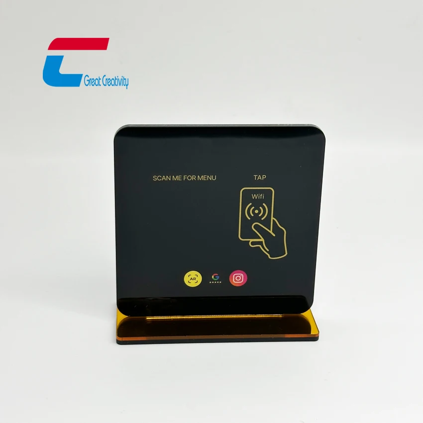 Custom NFC Menu Stand - Enhance Instagram, Yelp, Google Reviews
