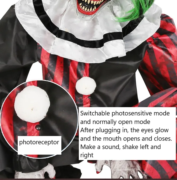 Halloween Animatronics - Spooky Squatting Rocking Clown