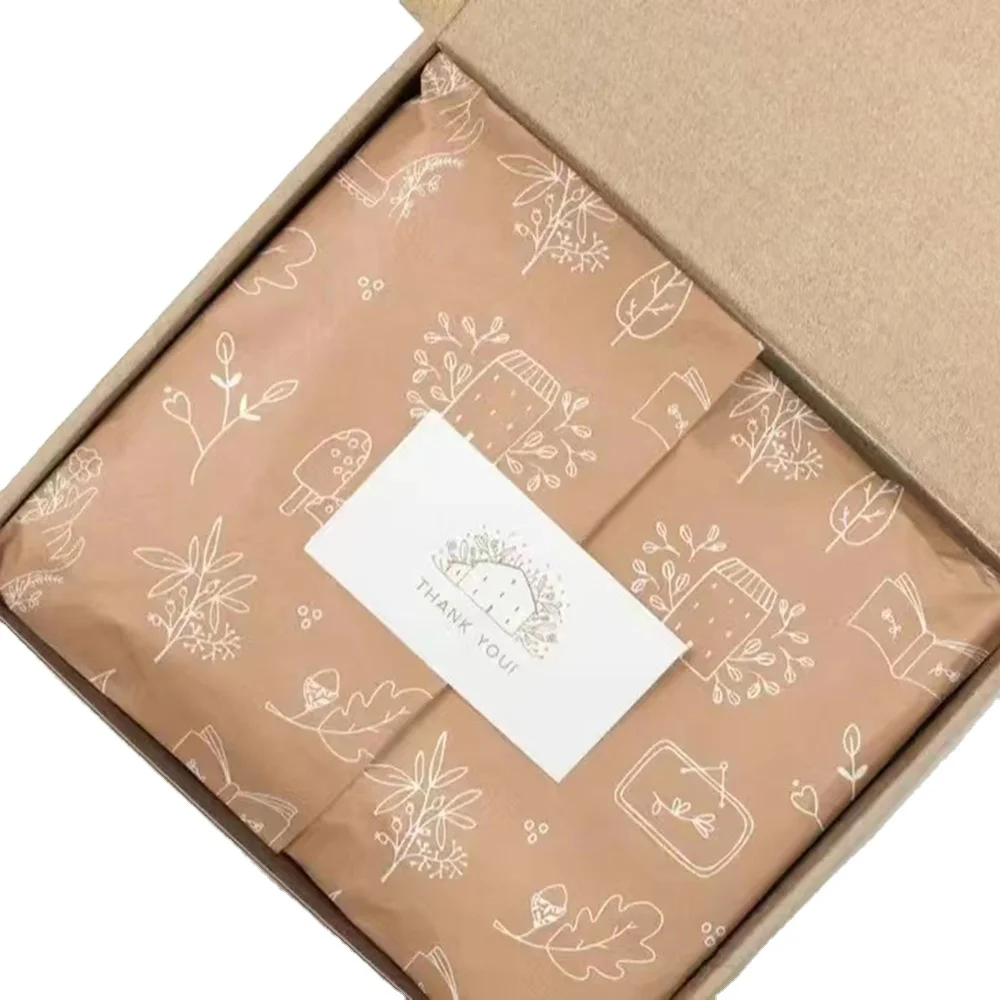 Custom Gold Brand Logo Printing - Stylish Gift Wrapping