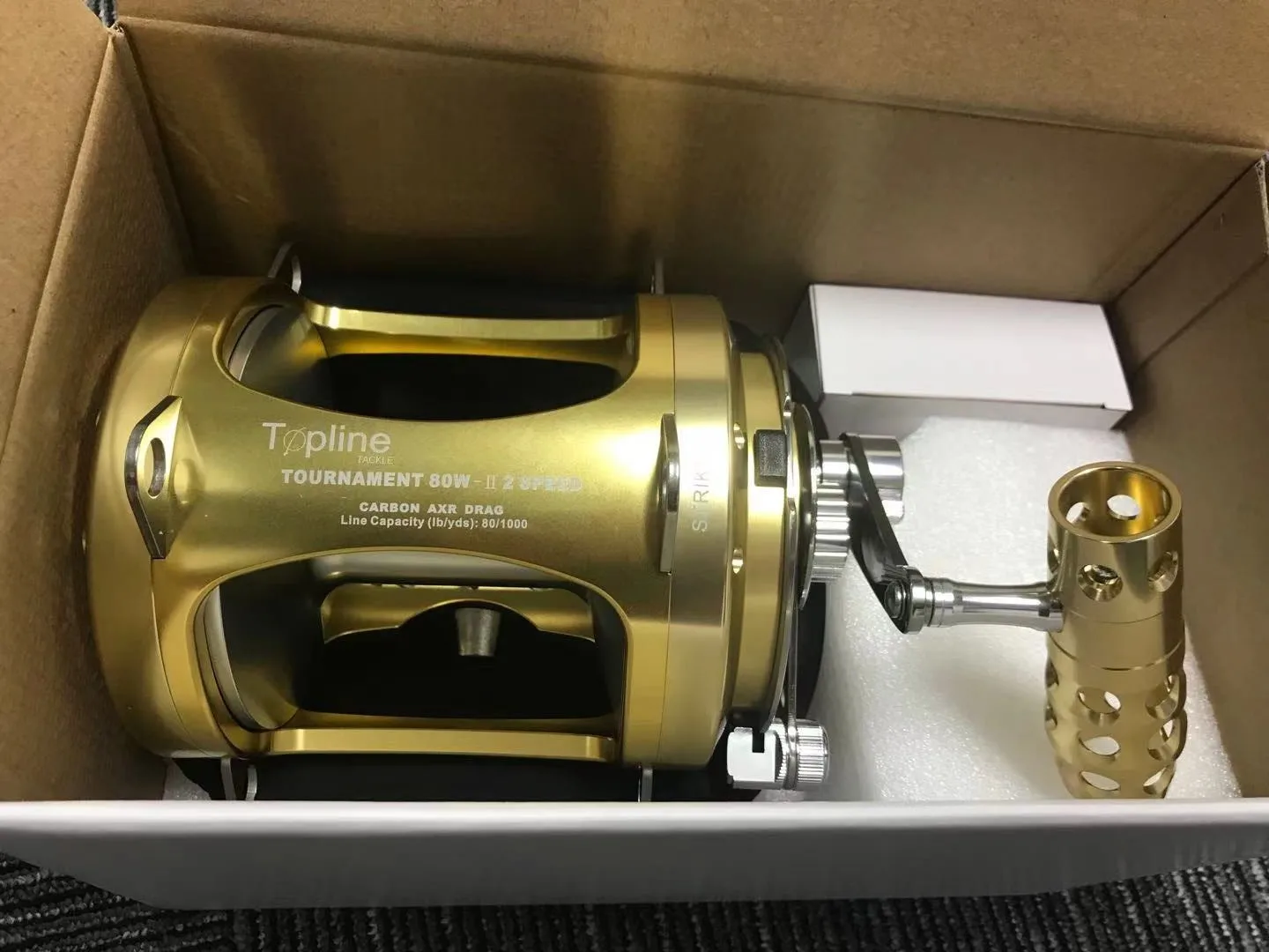 Big Game Fishing Trolling Reel With Gold Color 2 Speed Sea Fishing Reel ...