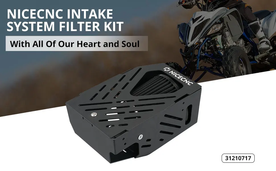 NiceCNC ATV Intake System Filter Kit Air Box for Yamaha Raptor 700 2006 ...