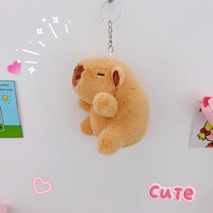 Capybara Plush Keychain Cute Bag Pendant Fluffty Animals Keyring Kawaii ...