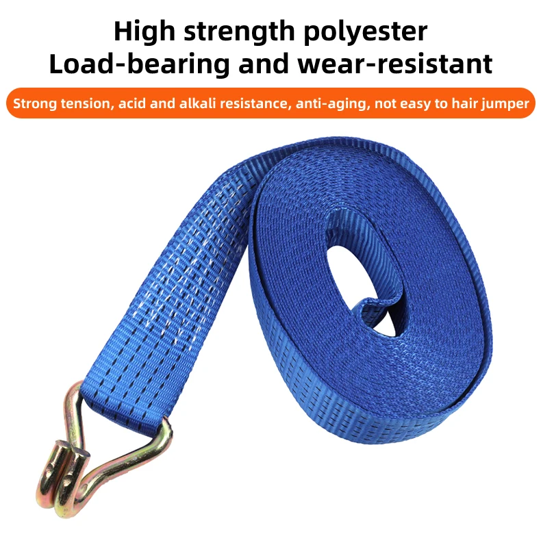 CE Certified 5000kg Retractable Ratchet Strap 2inch 50mm Metal Hooks ...