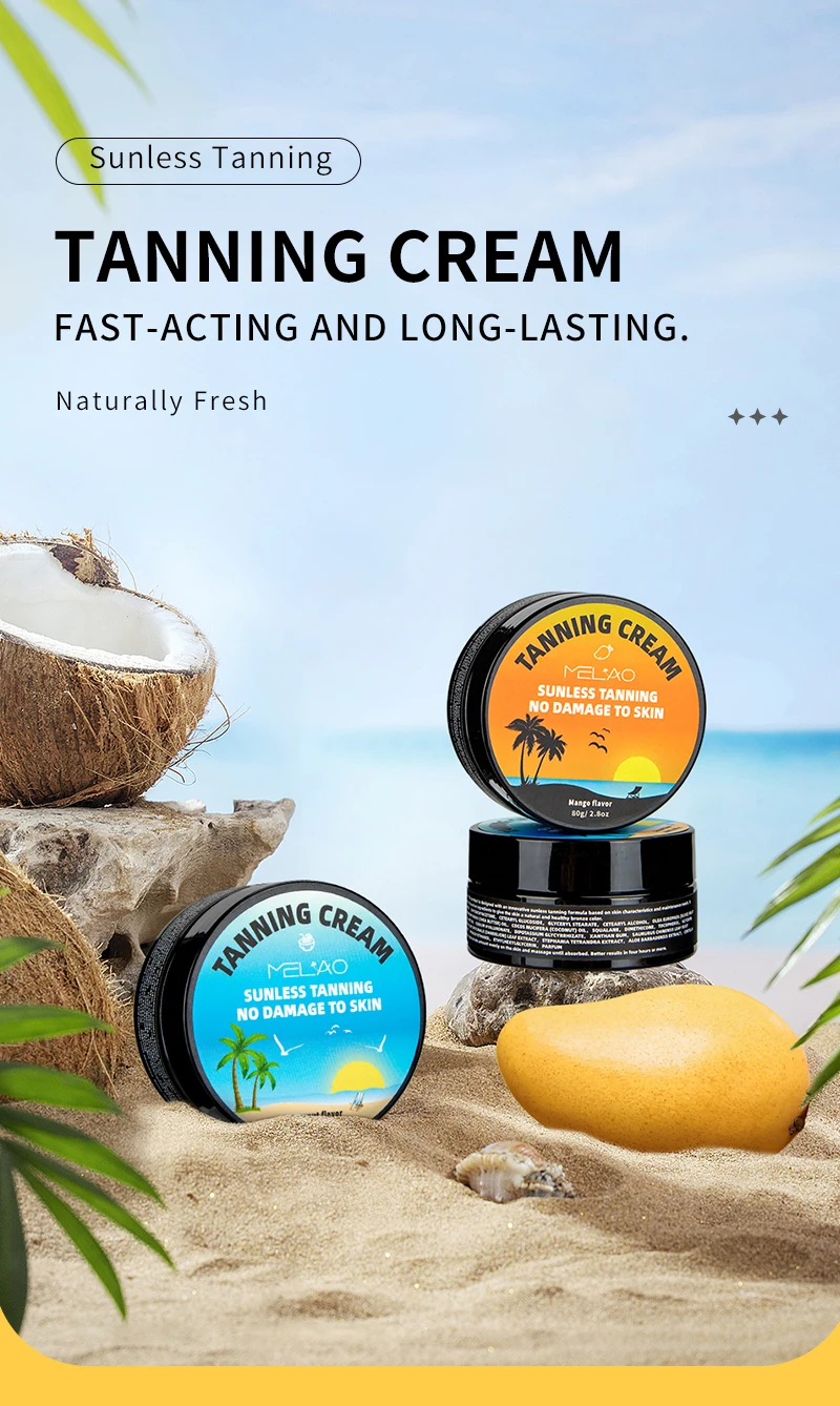 Private Label DIY Mango Summer Tanning Gel Sunbed Cream