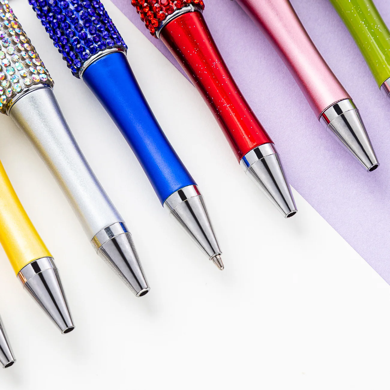 Diy Rhinestone Plastic Beadable Pen Refills Black Ink Smooth Writing ...