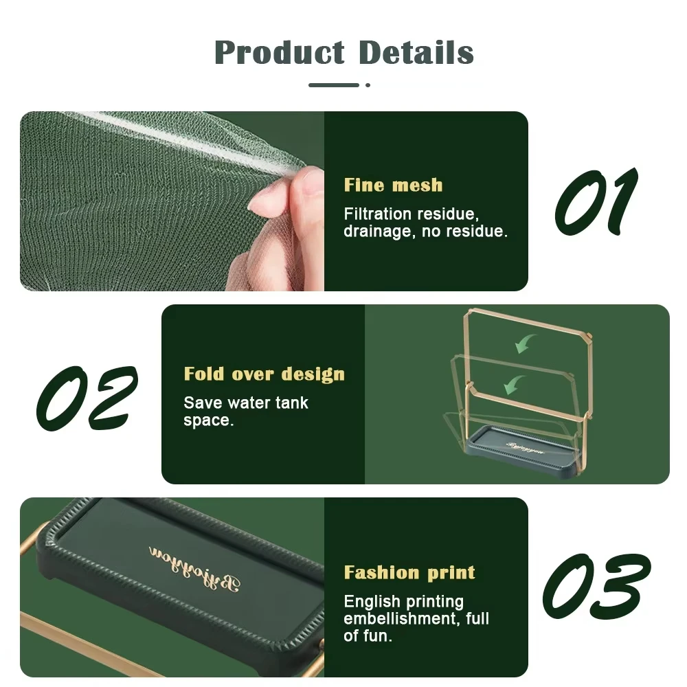 Foldable Metal Sink Strainer Rack - Eco-Friendly Kitchen Tool