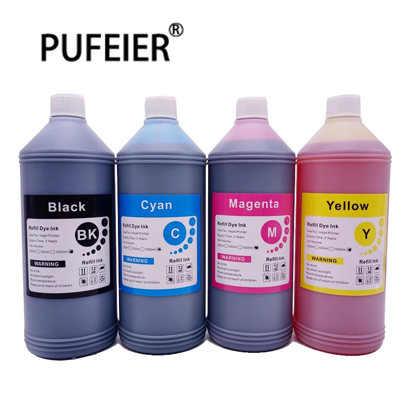 1000ml Universal Dye Ink For Epson & Canon Inkjet Printers - Epson ...