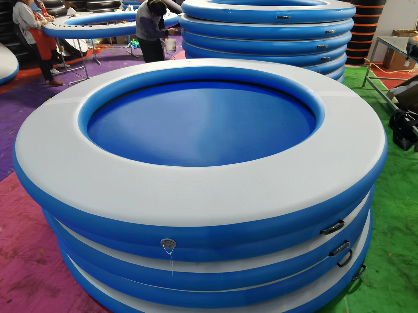 Inflatable Fishing Platform - Island Round Water Hammock