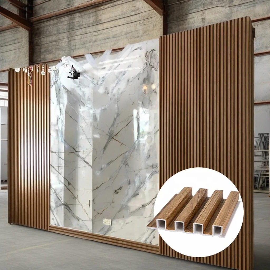 3d Fluted Panel Wallpapers Eco-Friendly Material WPC Marble for Wall ...