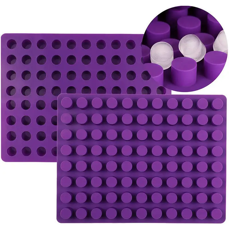 88-Cavities Mini Silicone Cylinder Candy Mold Baking Mold for Ice Cube ...