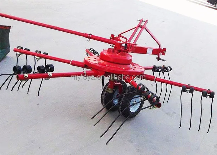 FOYA Tractor Hay Rake Tedder Rotary Gearbox 20HP+ 3 Point Hitch ...