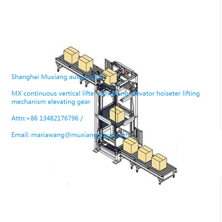 Mx Continuous Vertical Conveyor System With Roller Conveyor Table And ...