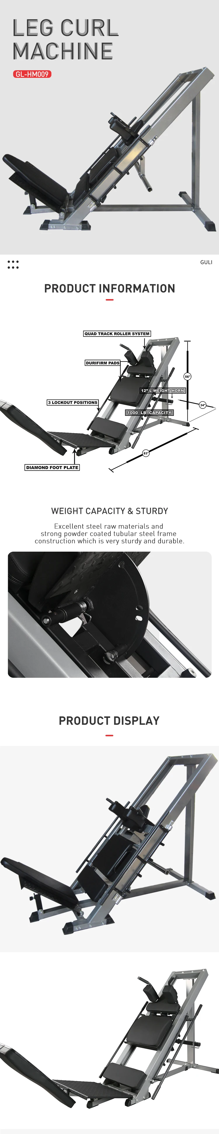 Guli Fitness Leg Press Machine - Heavy Duty Lower Body Exercise