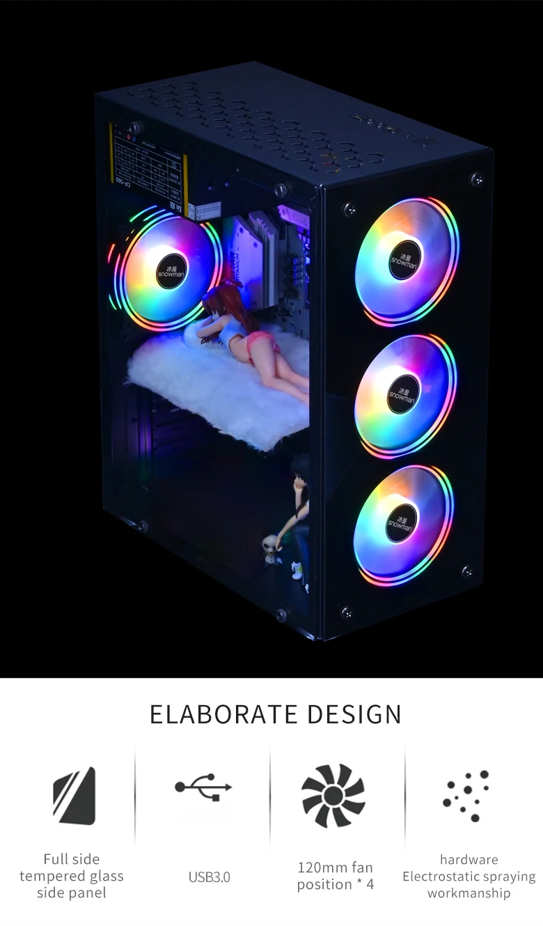 SNOWMAN ATX Case Gaming PC - Wholesale & Custom Logo