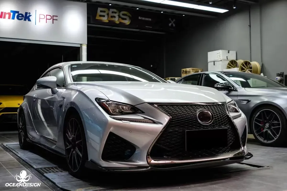 For Lexus RCF Carbon Fiber Body Kit RCF Carbon Fiber Front Lip Diffuser ...