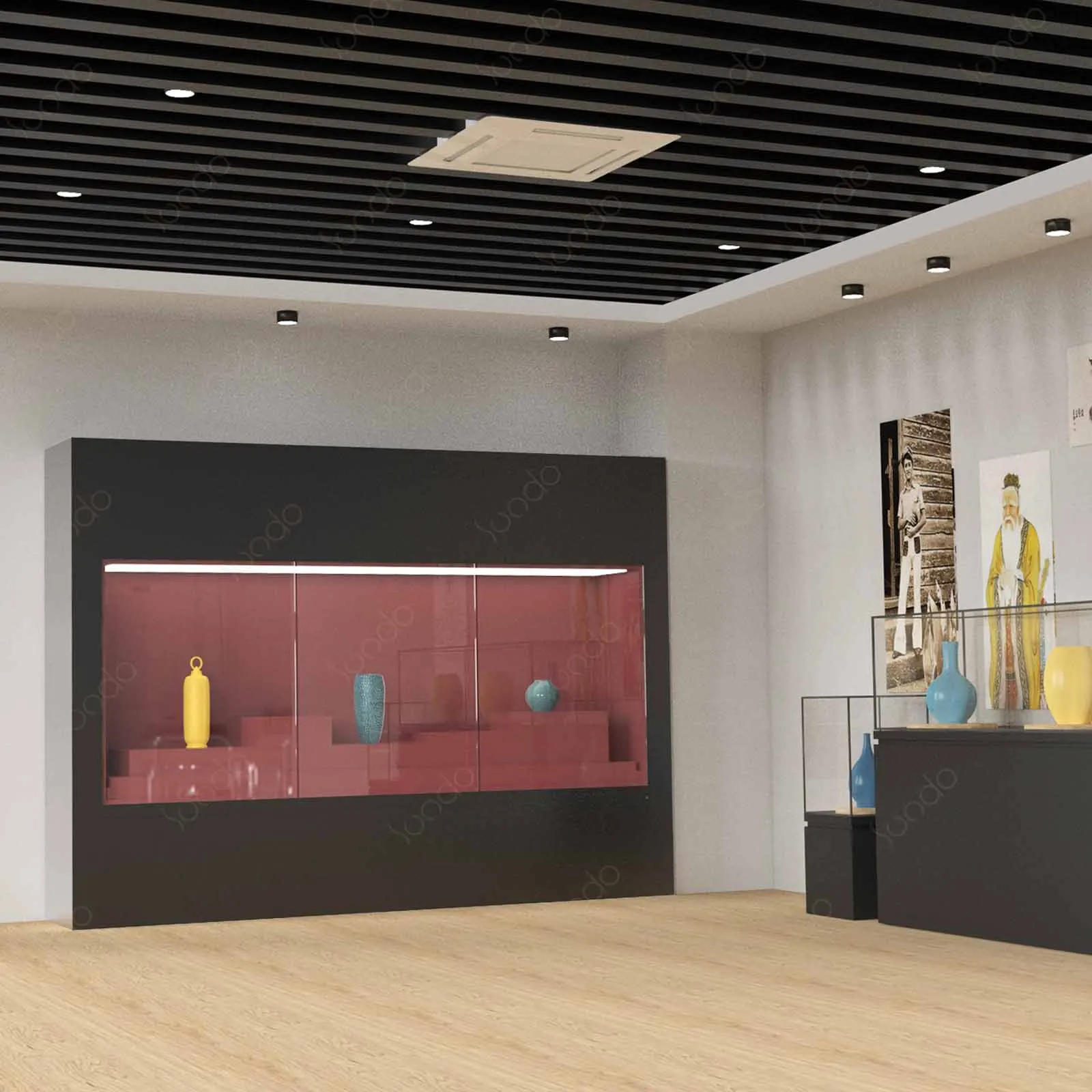 Factory Supplier Brand Shop Display Cabinet Design Long Led Light Box ...