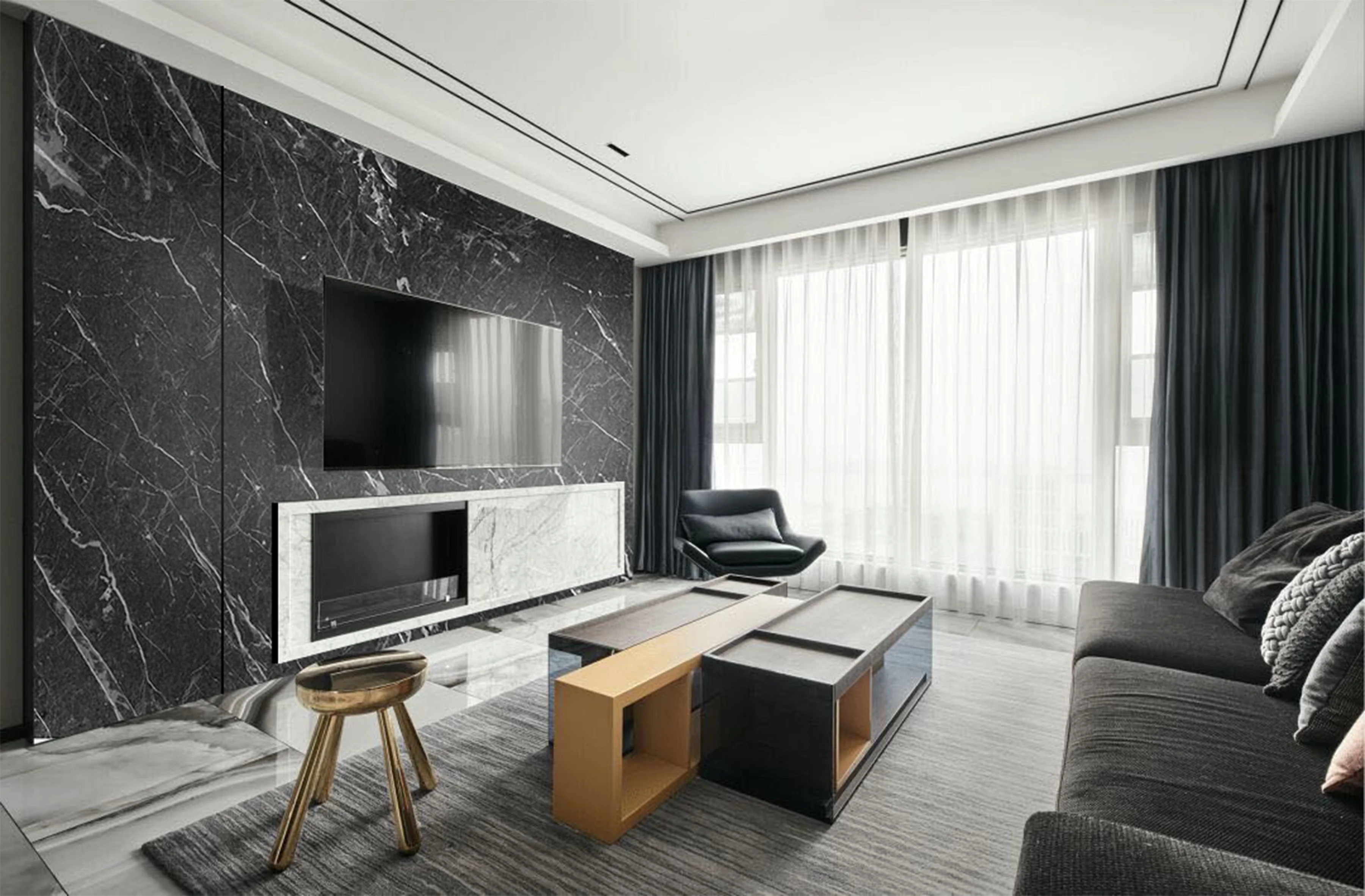 Marble MDF Board - High Gloss 16mm Texture for Living Room