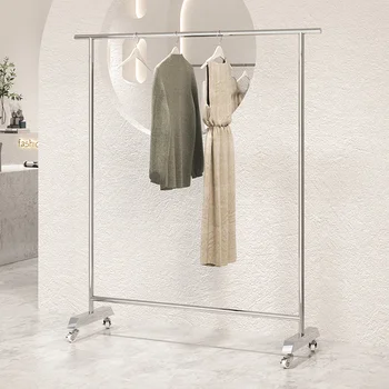 Kainice Floor-to-ceiling Adjustable Stand Mobile Clothes Rail With ...