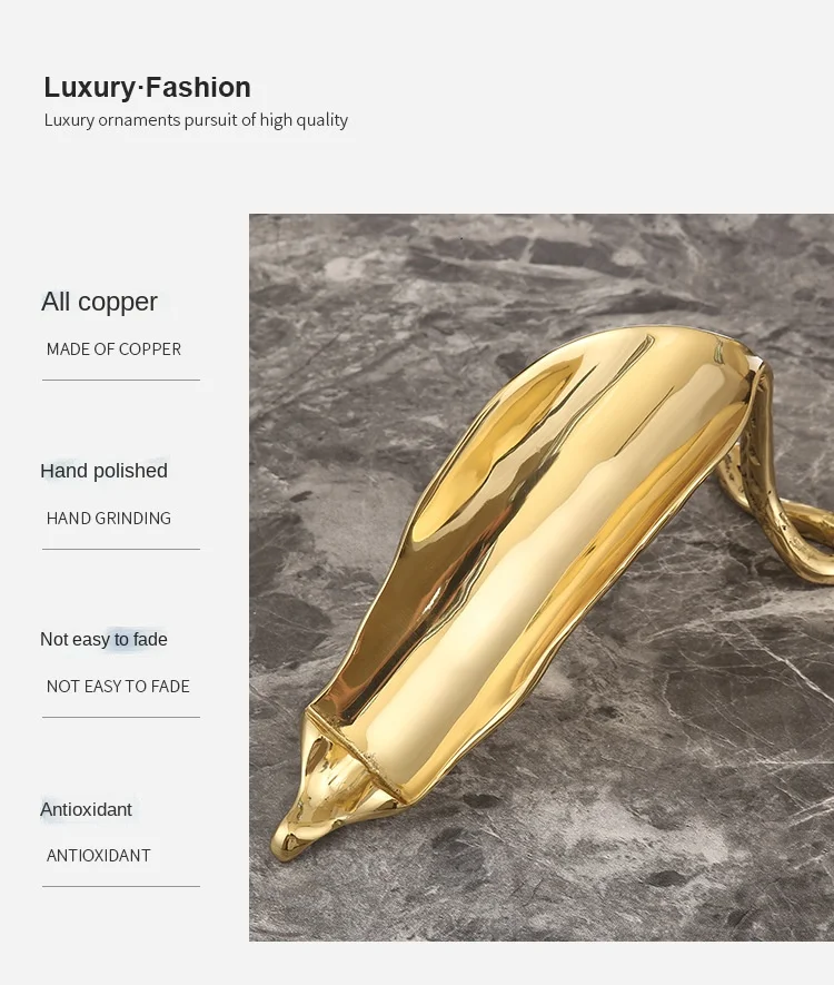 Simple Modern Luxury Pure Copper Leaf Wine Rack American Creative Home ...