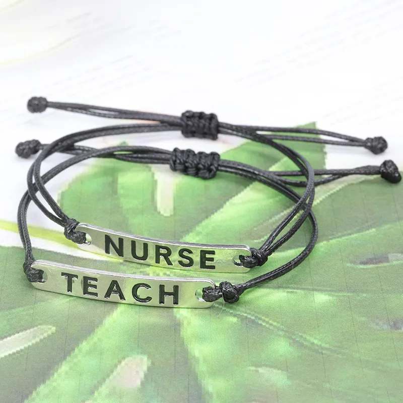 Nurse Ekg Braided Bracelet Stethoscope Teacher's Day Greetings Wishes ...