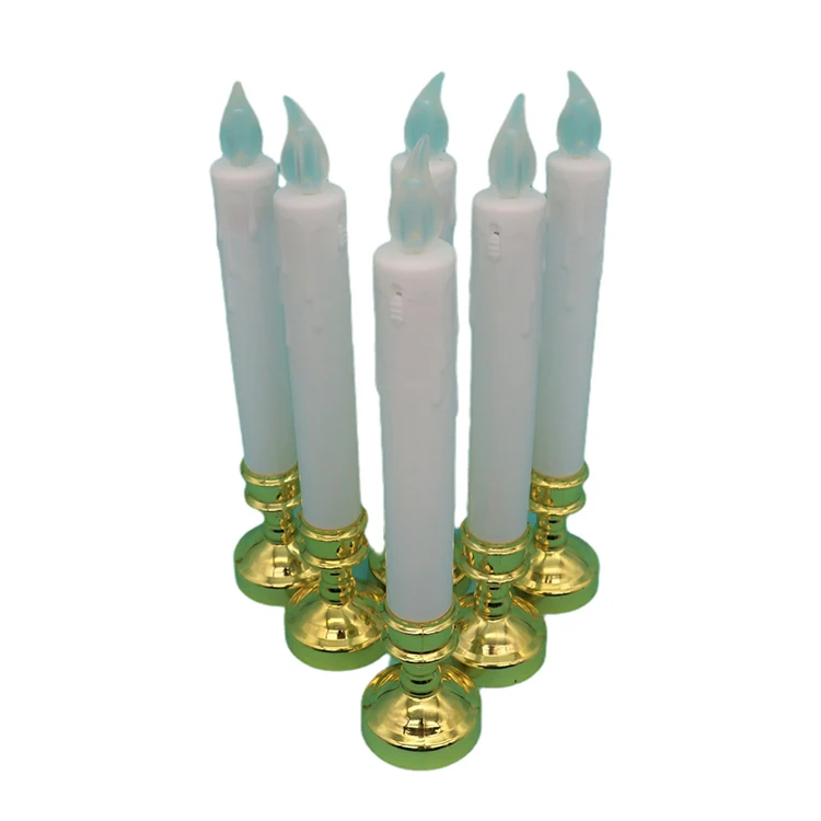 Flickering Flameless Candles Battery Operated Long Led Christmas Candle ...