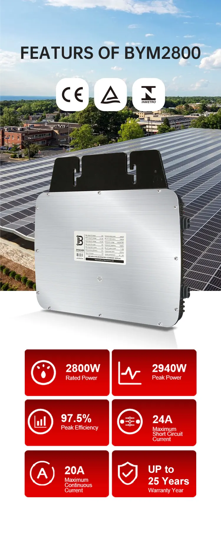 Beny Micro Inverter 2800w On-grid Solar System Micro Inverter Solar ...