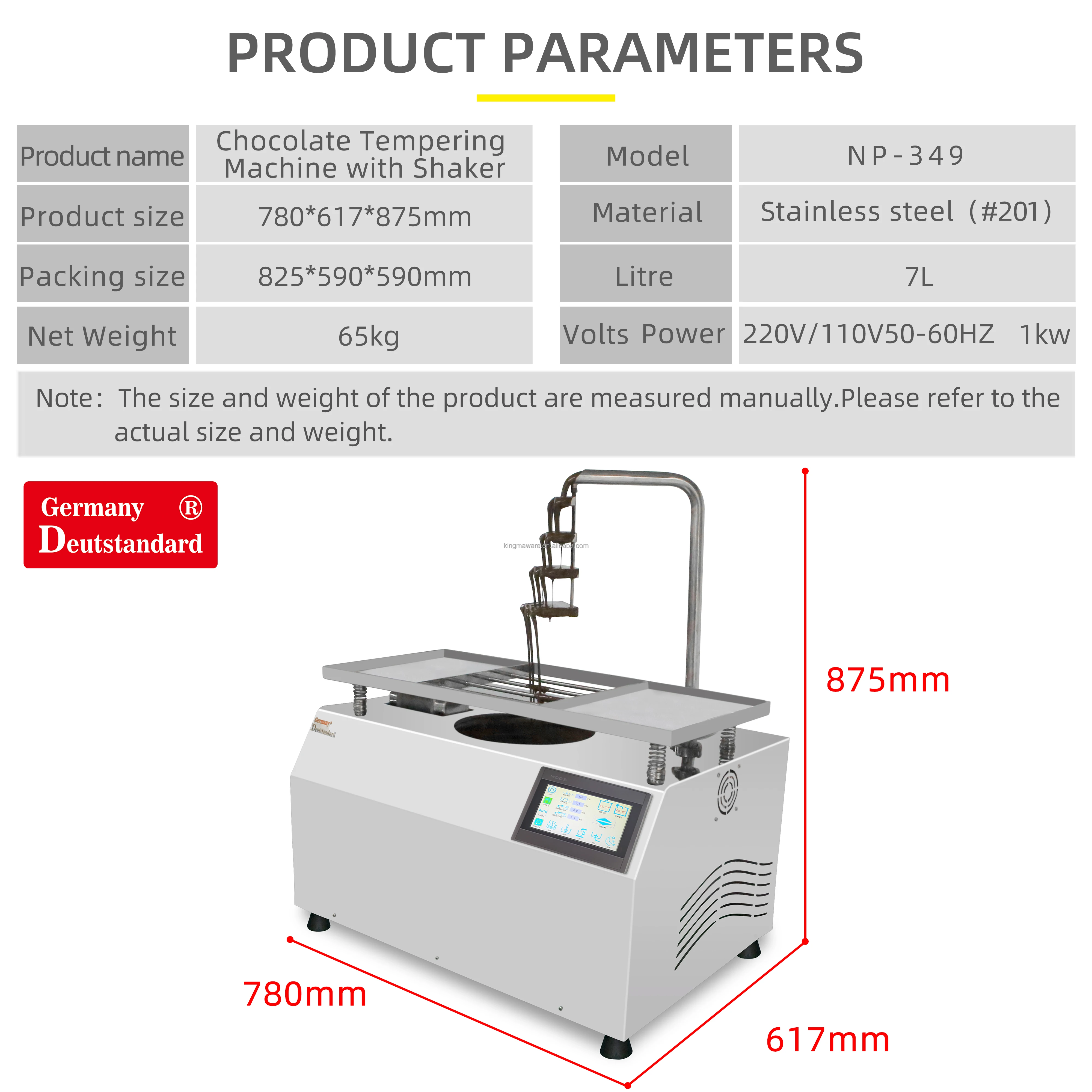 7L Automatic Chocolate Dispenser Tempering Machine/Chocolate Dispenser ...