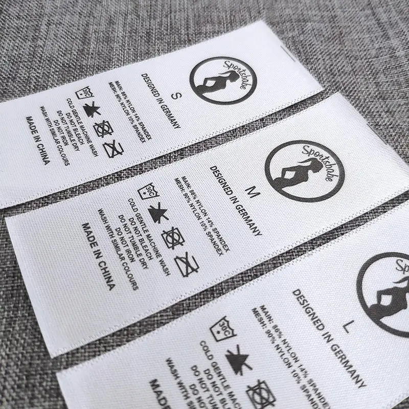 Custom Wash Care Labels - Satin, Eco-Friendly, and Durable