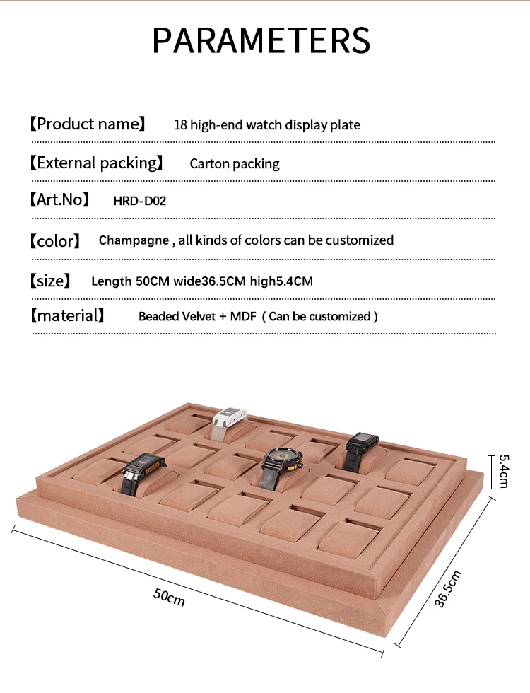 Counter Table Layered Display Tray 18 Slots Jewelry Watch Display Watch ...