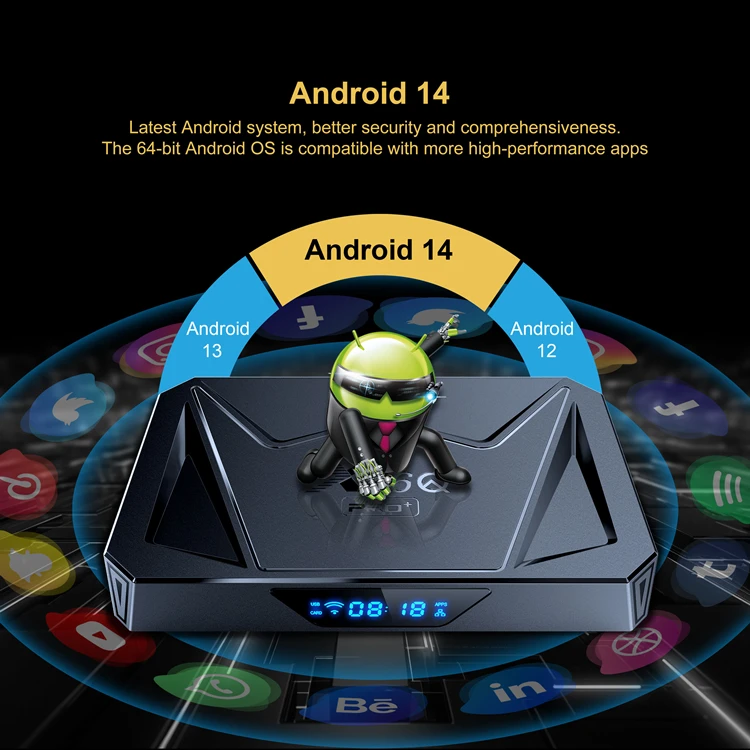 X96Q PRO PLUS Android 14 Set-Top Box - 4K HDR 8K Support