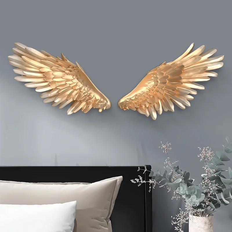 Angel Wings Retro Wall Mounted Gilt Angel Wings Figurine Wholesale Home ...