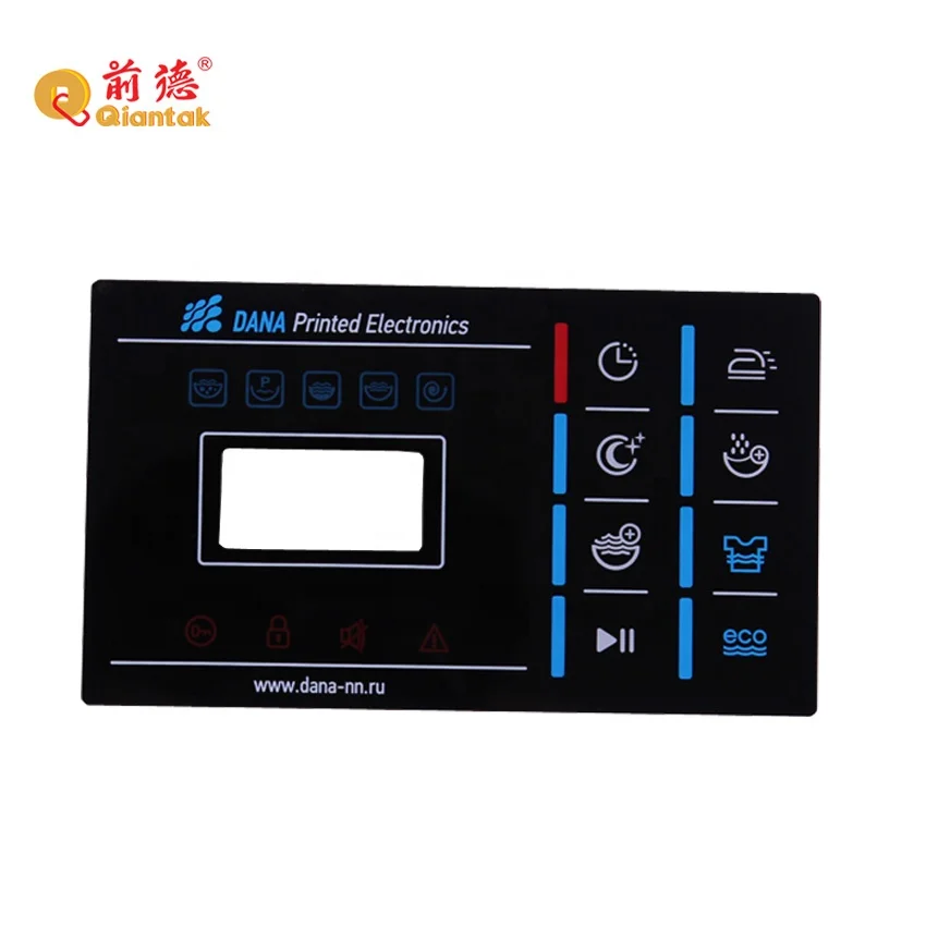 Oem Acrylic Touch Switch Panel Cover Membrance Graphic Overlay Control ...